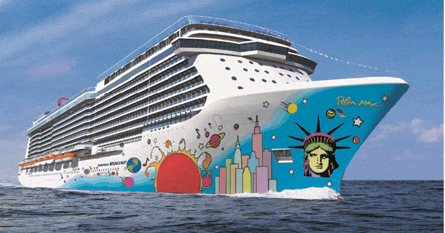 Norwegian Breakaway Hull Artwork Unveiled {Pop Art Design by Peter Max}