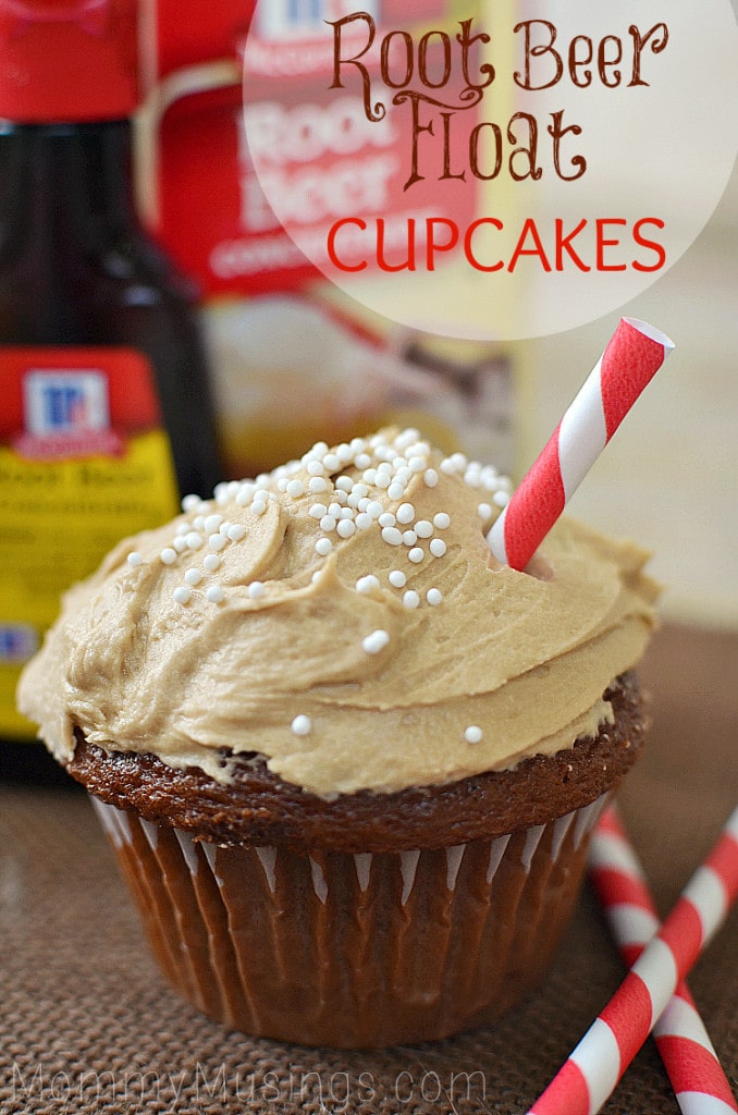 Root Beer Float Cupcakes {Recipe}