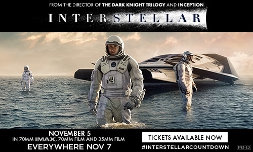 Interstellar In IMAX Now & Theaters Nov 7! #InterstellarCountdown