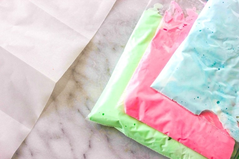 Homemade Colored Candy Dots on Paper