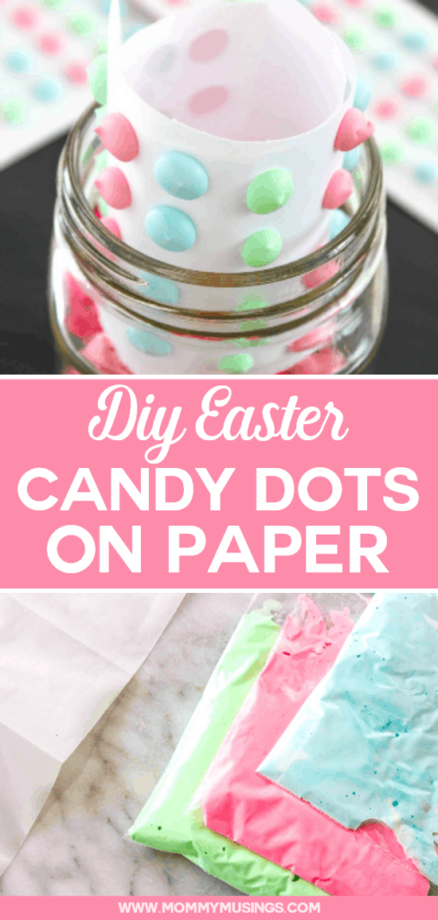 Homemade Colored Candy Dots on Paper