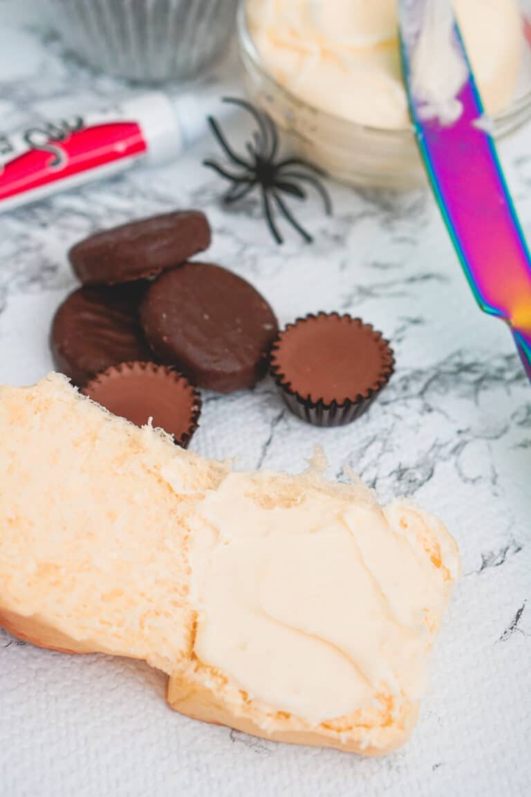 Spider Sweet Rolls with Cream Cheese Frosting