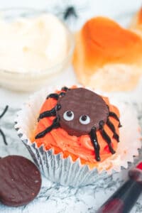 Spider Sweet Rolls with Cream Cheese Frosting