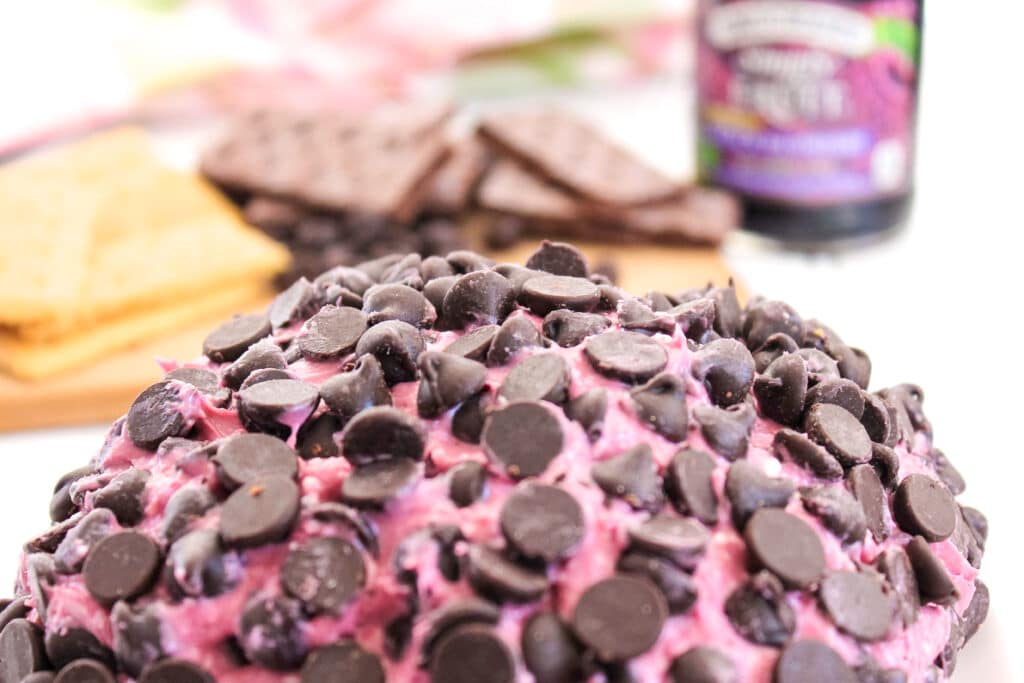 Raspberry Chocolate Chip Cheesecake Ball