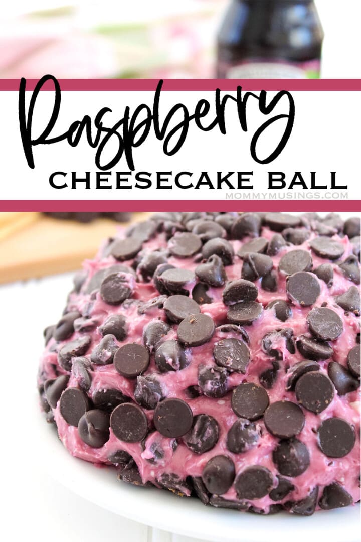 Raspberry Chocolate Chip Cheesecake Ball