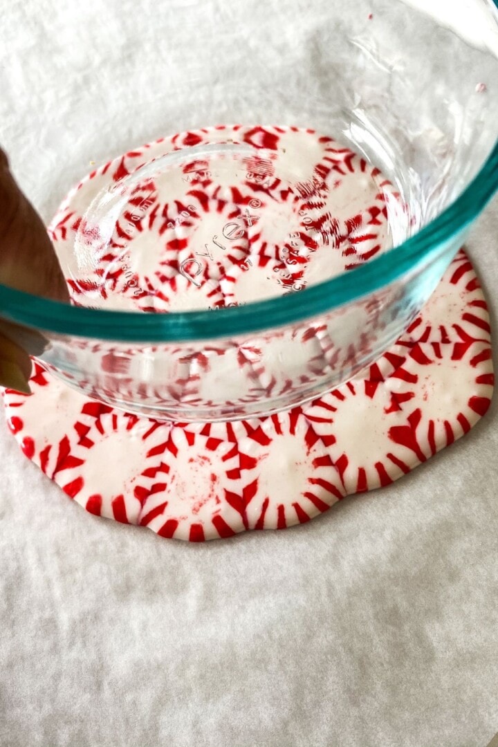 Festive DIY Peppermint Candy Bowls or Serving Dish