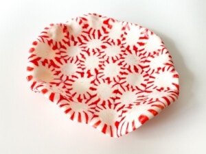 Festive DIY Peppermint Candy Bowls or Serving Dish