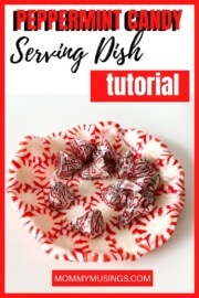 Festive DIY Peppermint Candy Bowls or Serving Dish