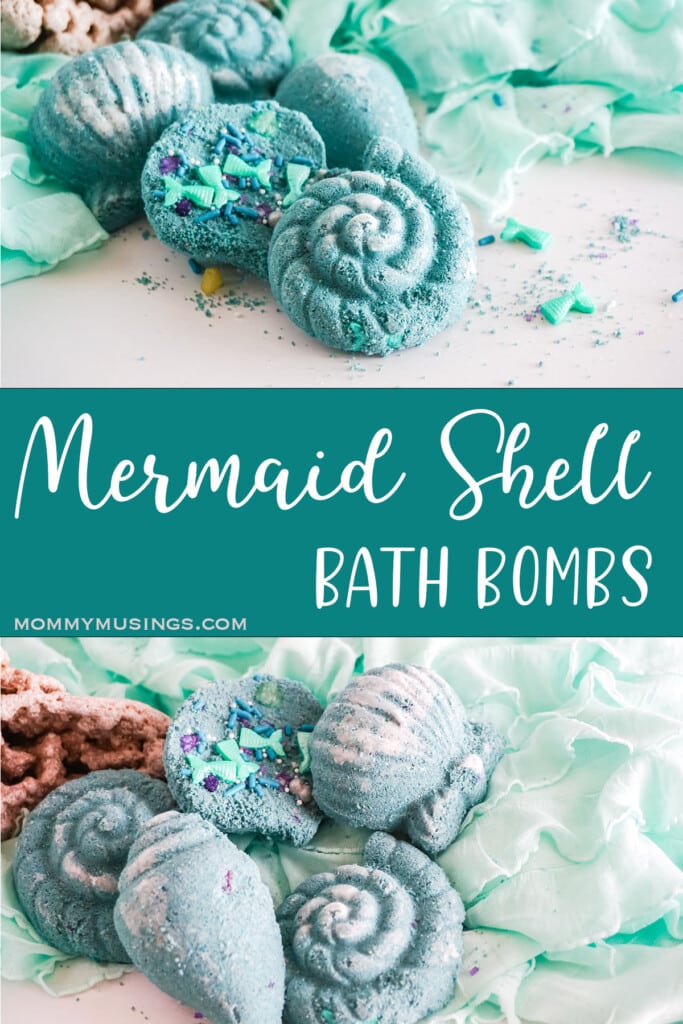 Easy DIY Mermaid Shell Bath Bombs