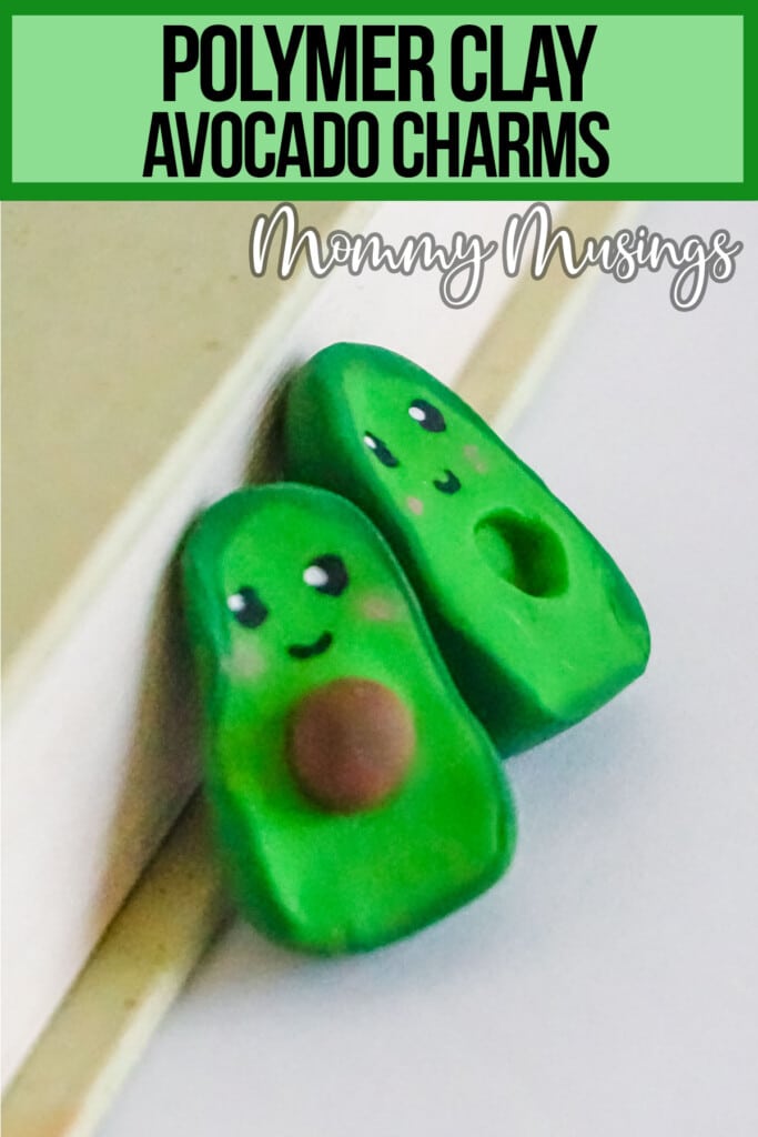 Polymer Clay Avocado Cutie BFF Charm Set - Kids Craft Idea